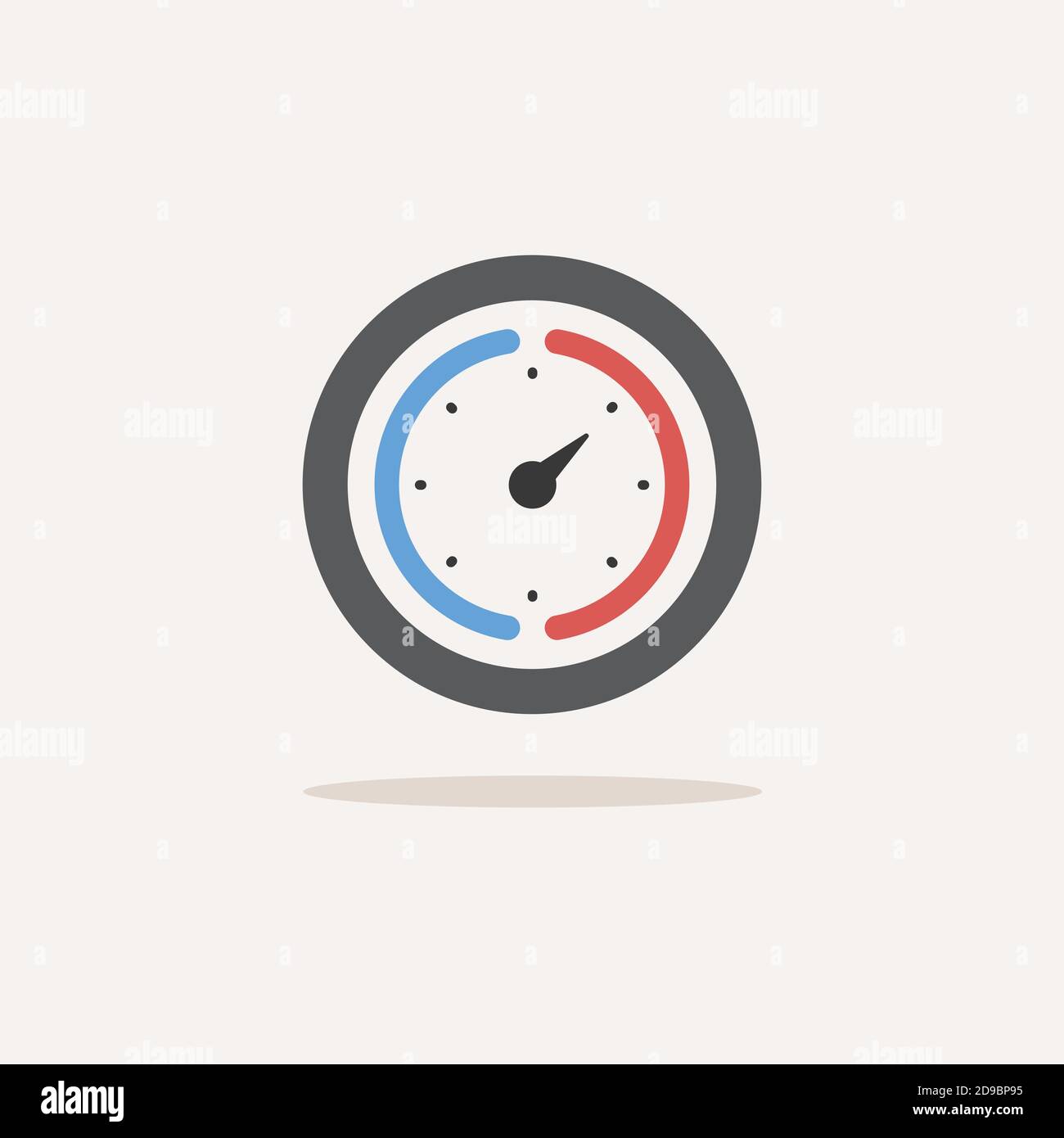 Barometer. Color icon with shadow. Weather glyph vector illustration ...