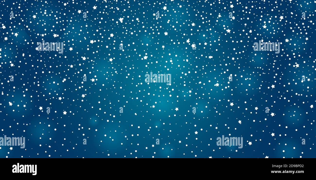 Winter background with snow on blue. Vector illustration Stock Vector ...