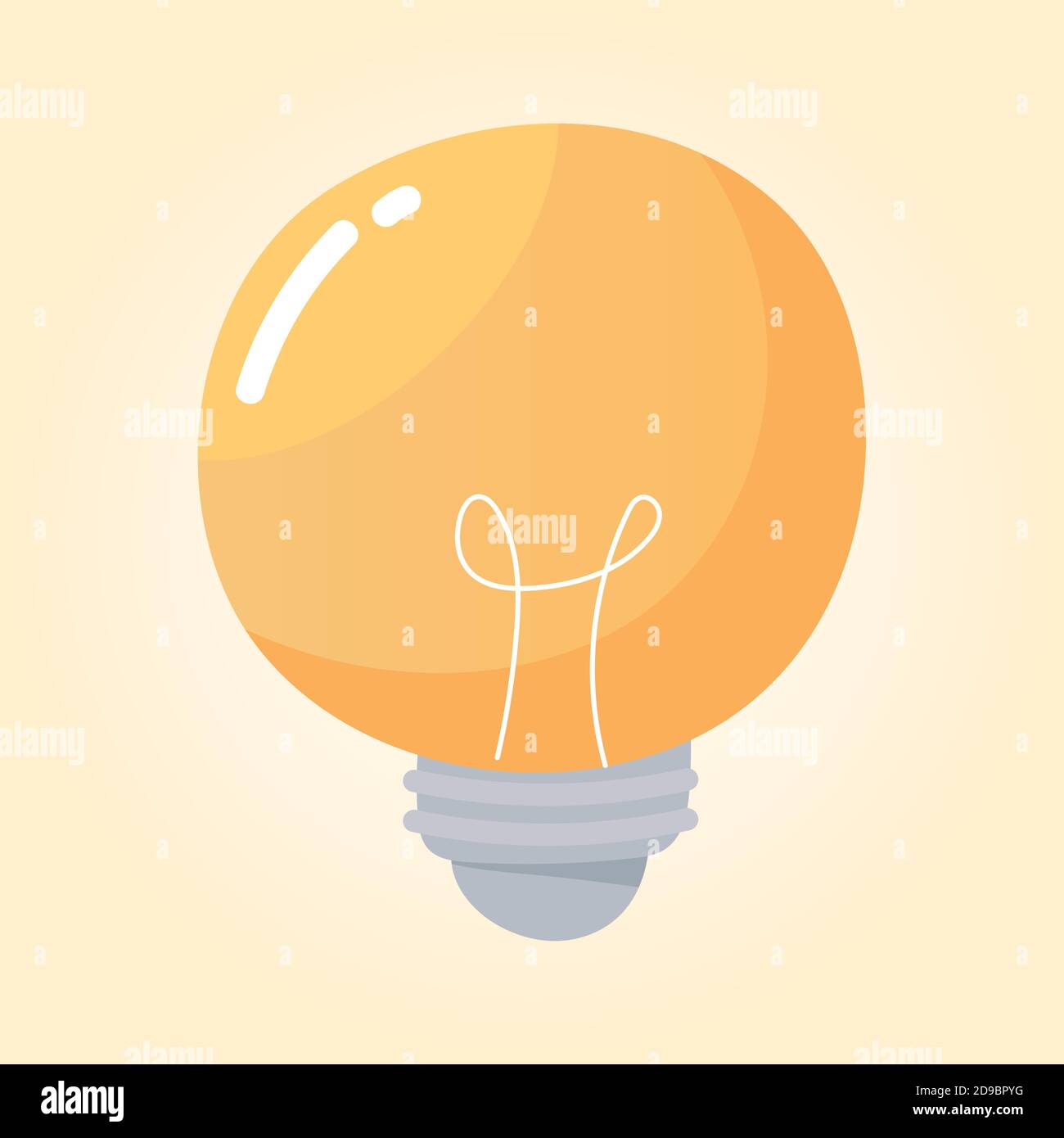 light bulb energy electricity cartoon icon vector illustration Stock ...