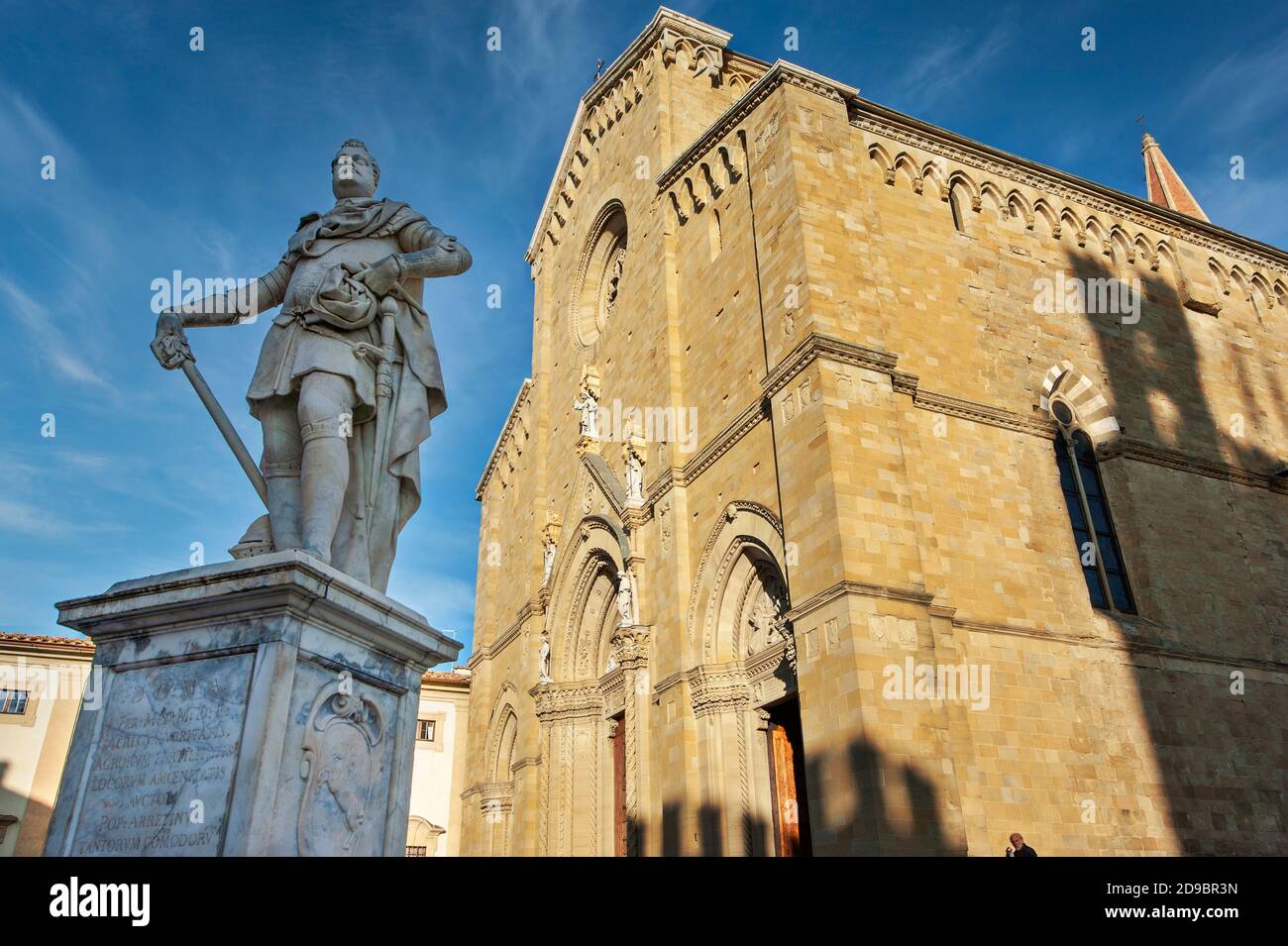 Arezzo, Italy - 2020, 30 October: Arezzo Cathedral facade. Ferdinando ...