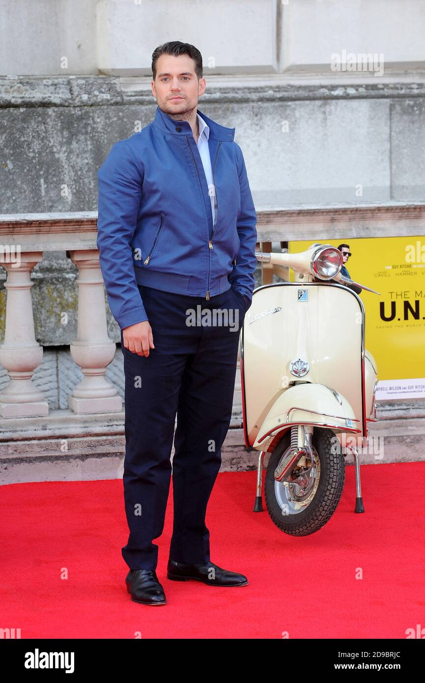 Henry Cavill attends the UK premiere of The Man From U.N.C.L.E during ...