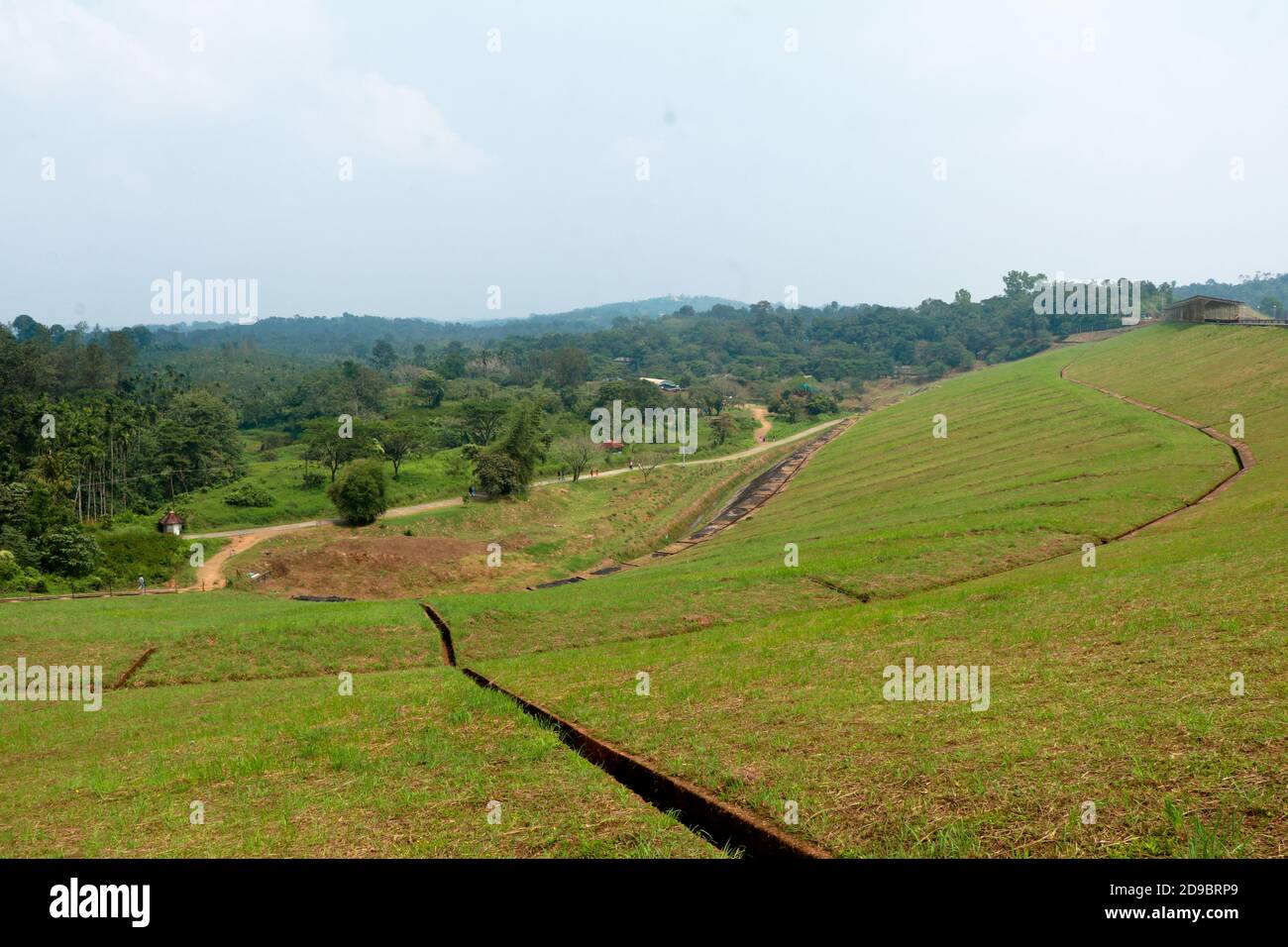 Beautiful meadow from the Banasura sagar dam in Western Ghats, Kerala ...