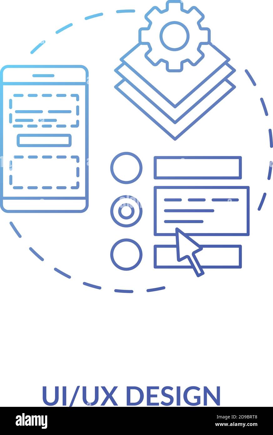 UI and UX design concept icon Stock Vector Image & Art - Alamy