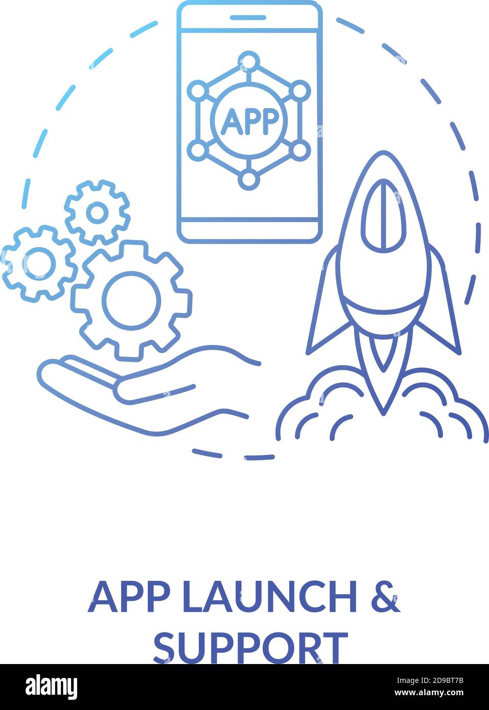 App launch and support concept icon Stock Vector Image & Art - Alamy