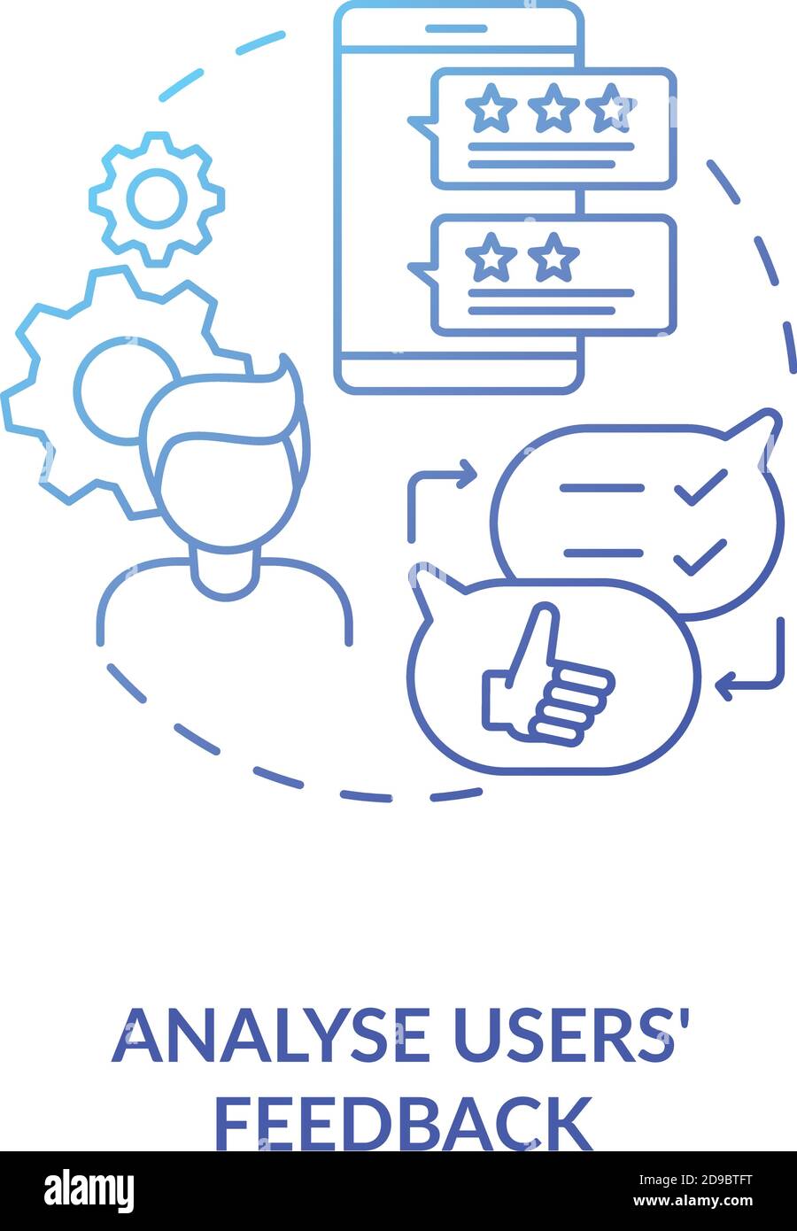 Analyse users feedback concept icon Stock Vector Image & Art - Alamy