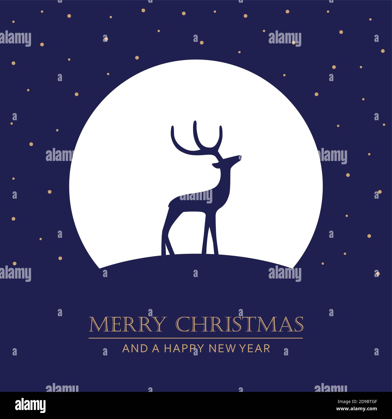 Christmas moon illustration Stock Vector Images - Alamy