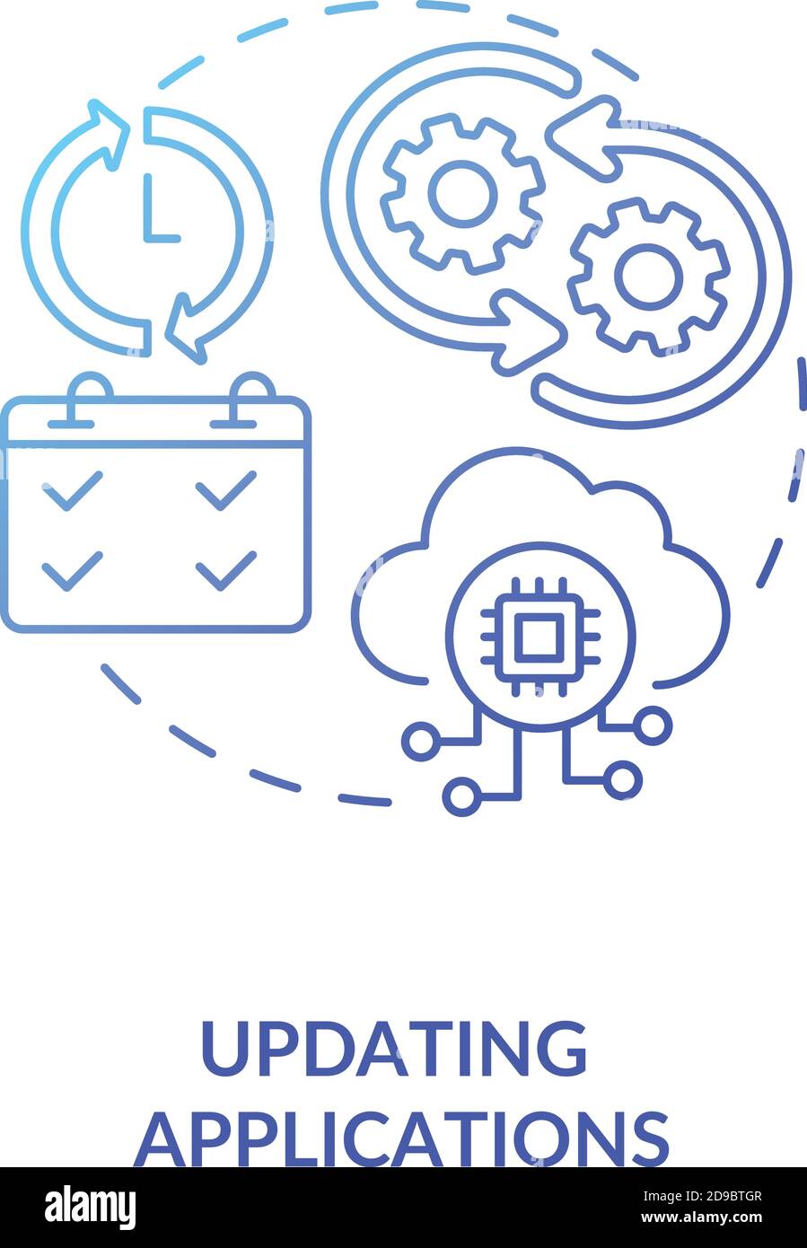 Updating applications concept icon Stock Vector Image & Art - Alamy
