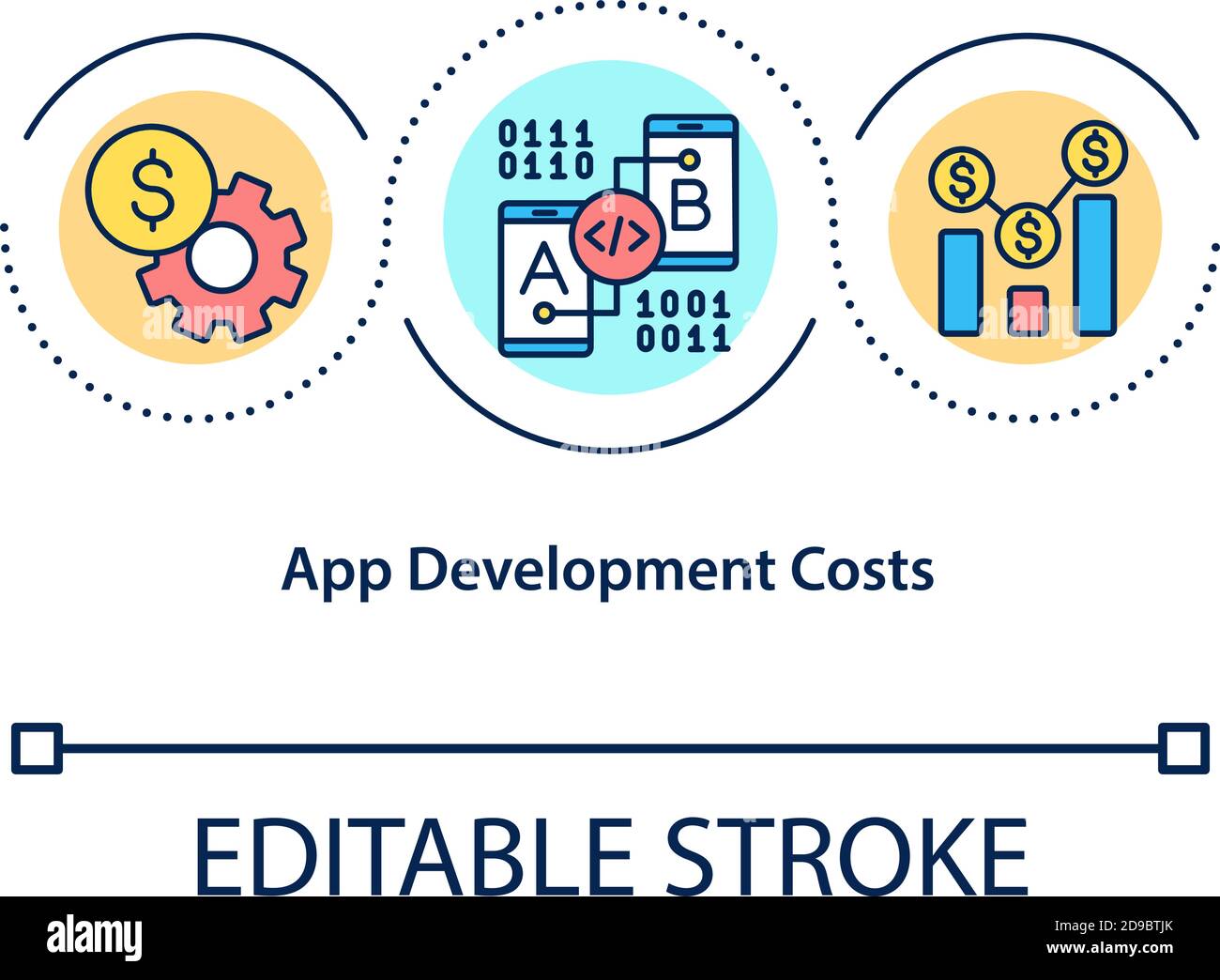 App development cost concept icon Stock Vector Image & Art - Alamy