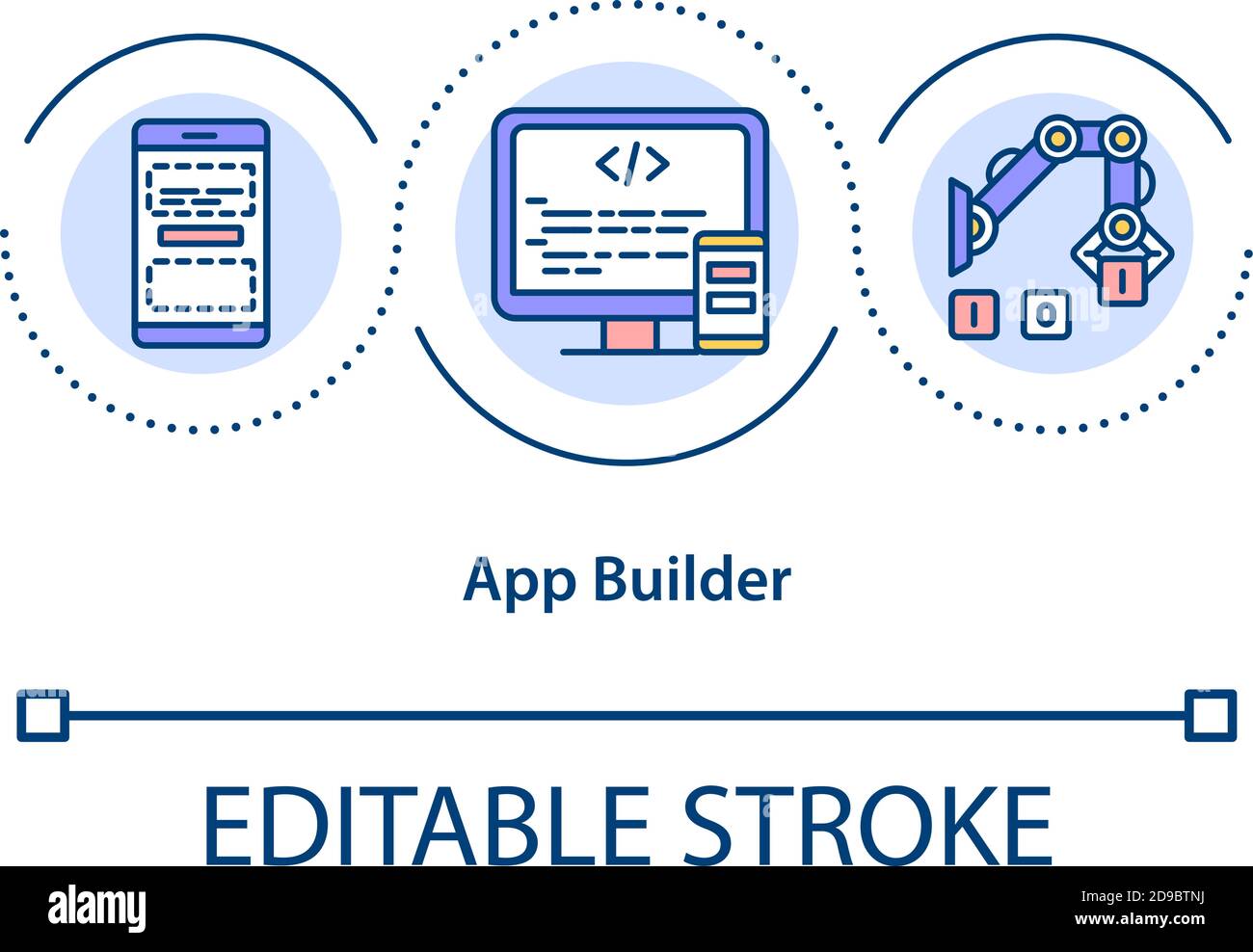App builder concept icon Stock Vector Image & Art - Alamy