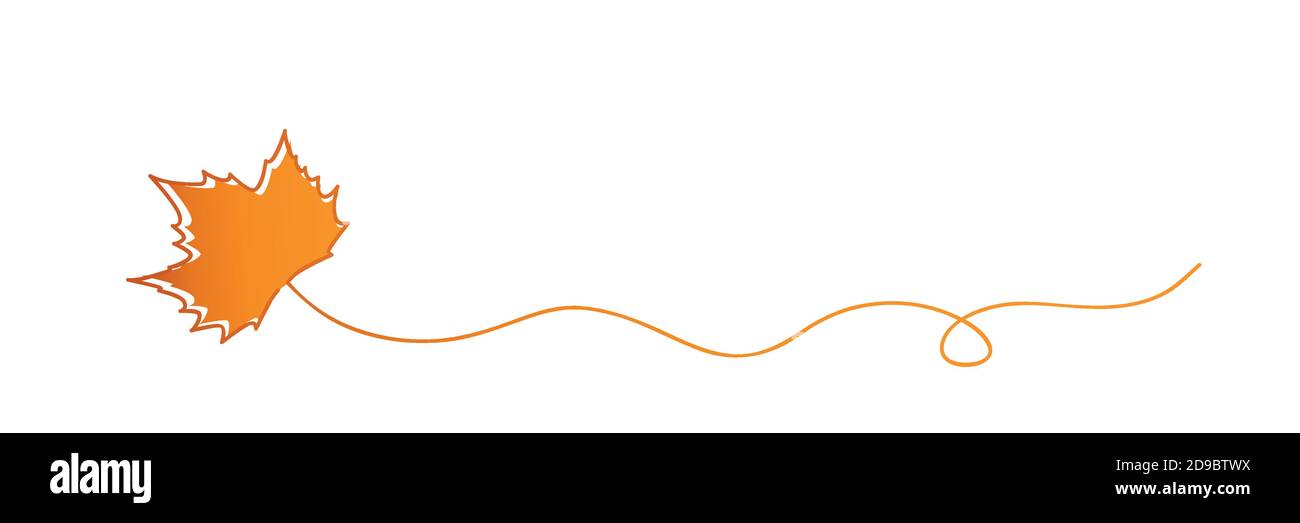 autumn leaf tendril isolated on white background vector illustration ...