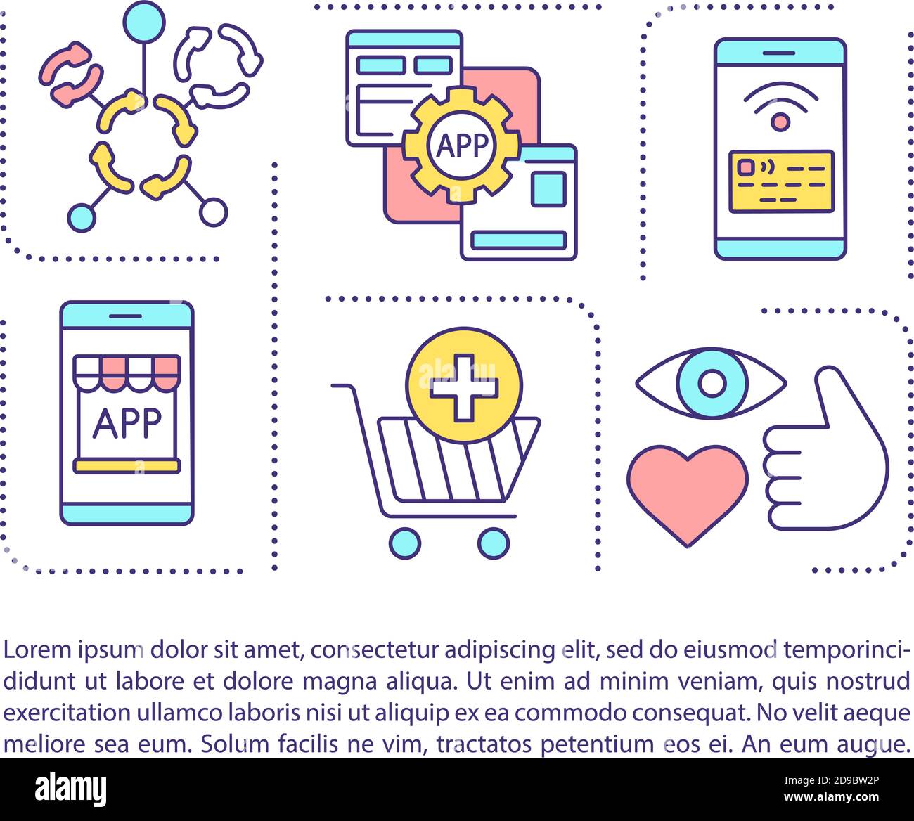 App marketing concept icon with text Stock Vector Image & Art - Alamy