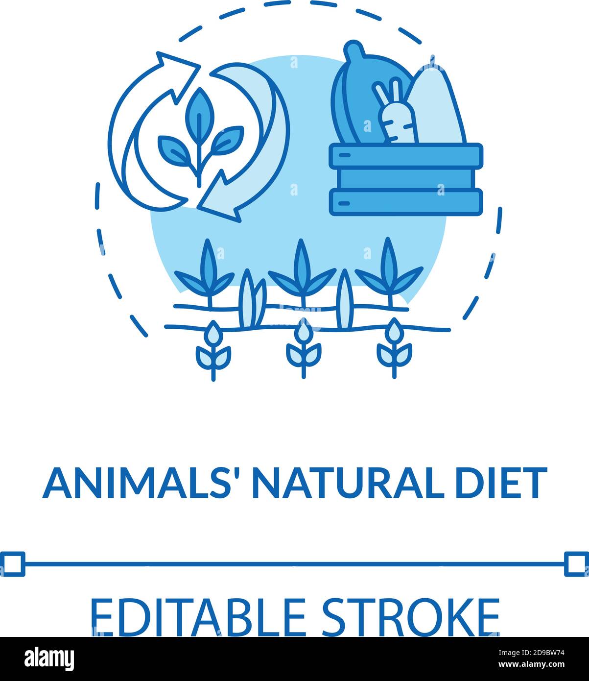 Animals natural diet turquoise concept icon Stock Vector Image & Art ...