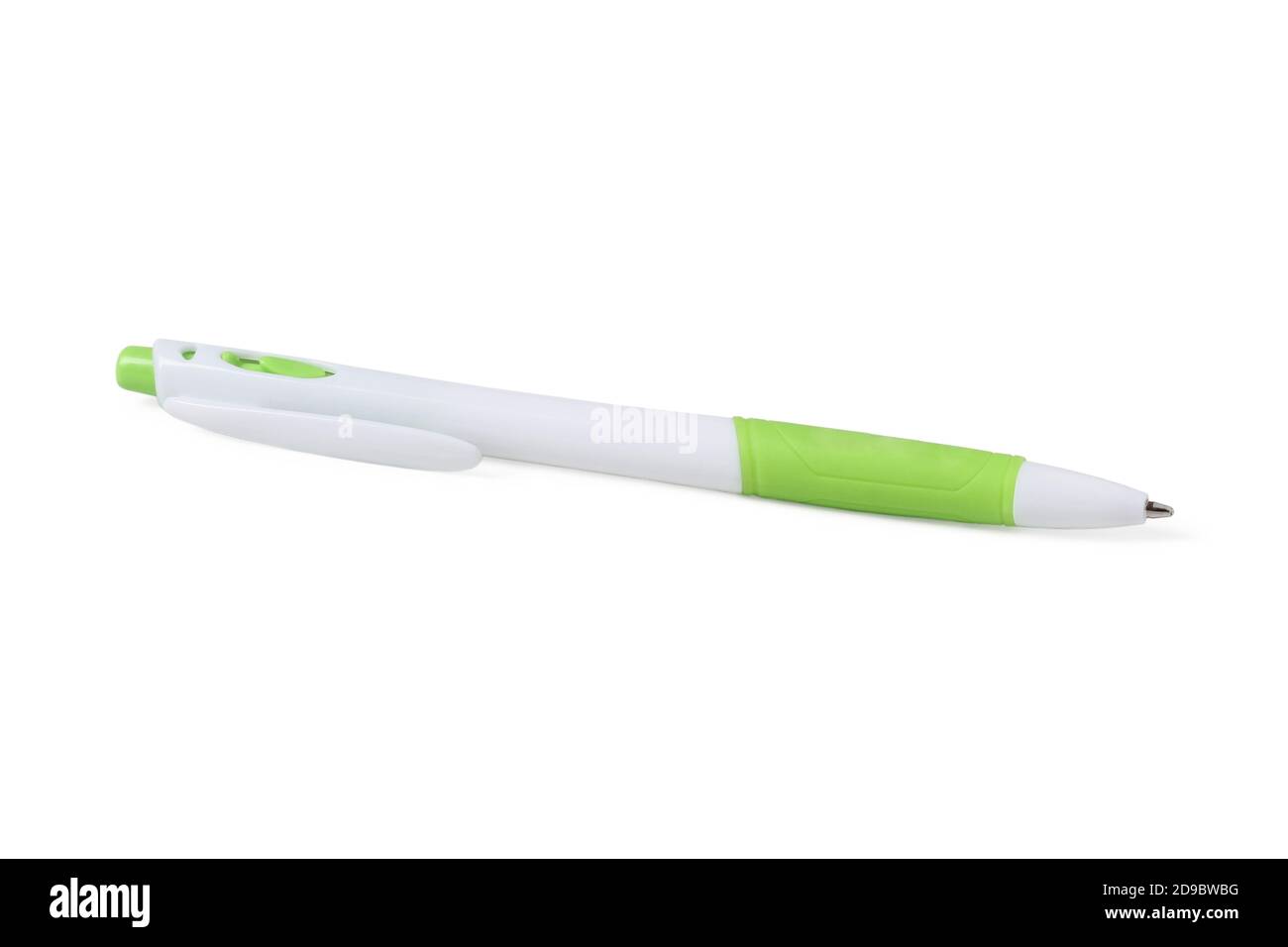 Plastic automatic ballpoint pen isolated on white background Stock ...