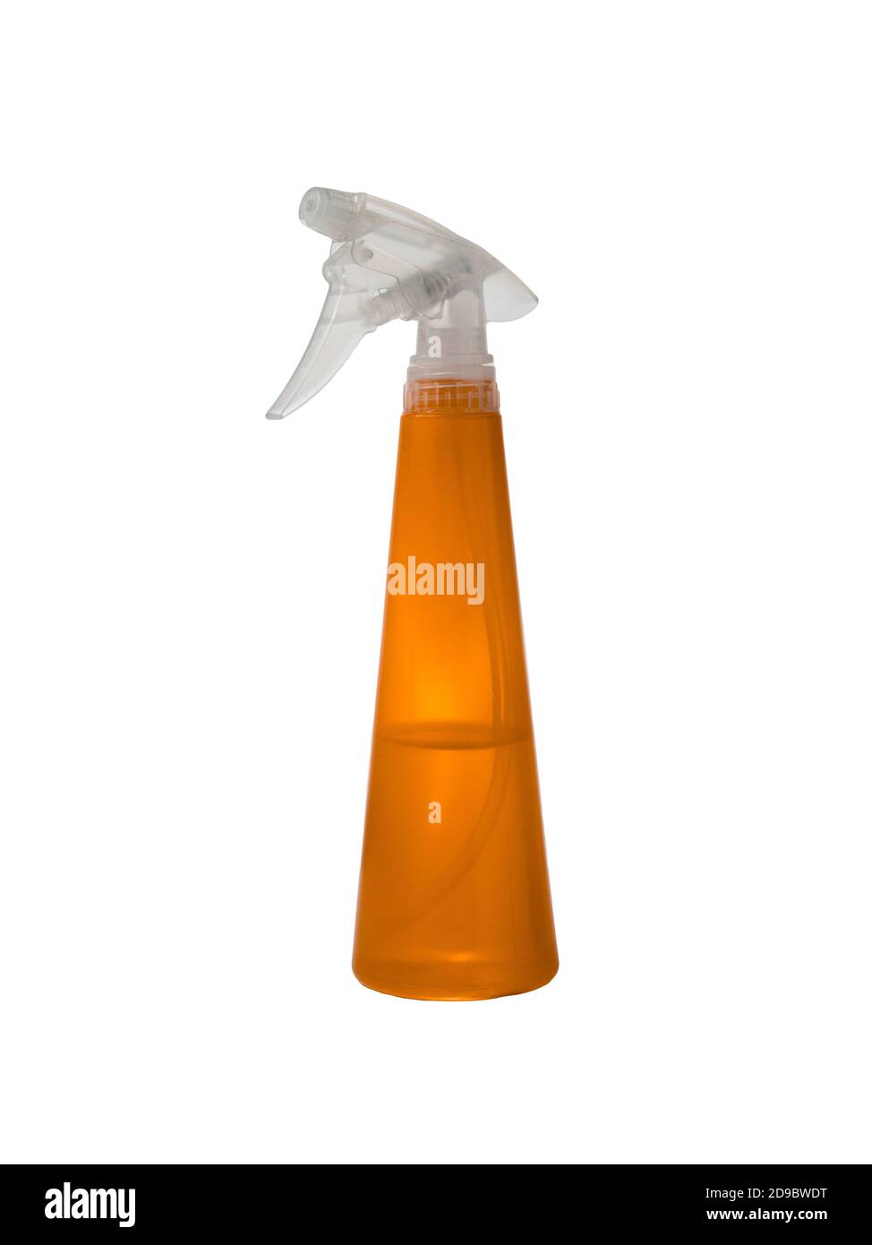 orange spray bottle. studio photography of spray multipurpose cleaner ...