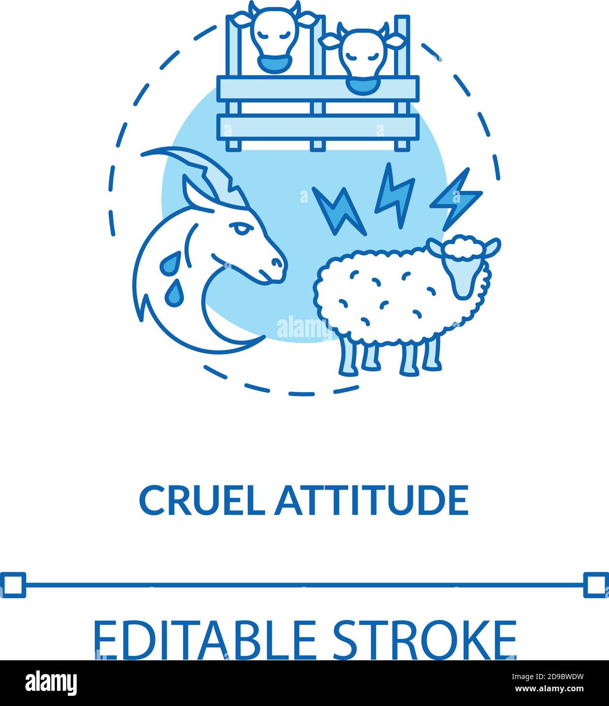 Cruel attitude turquoise concept icon Stock Vector Image & Art - Alamy