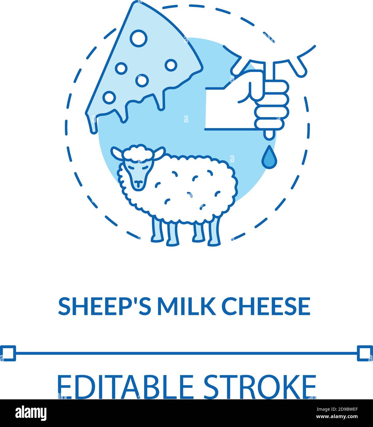 Production of sheep milk Stock Vector Images - Alamy