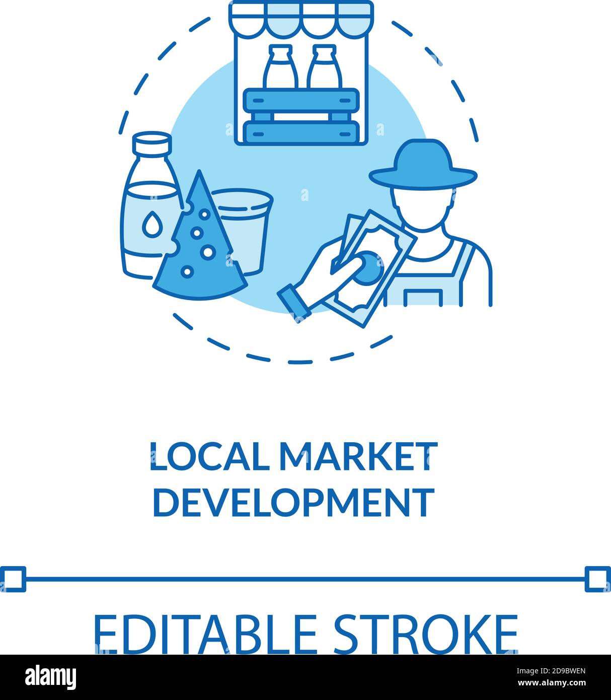 Community food market Stock Vector Images - Alamy