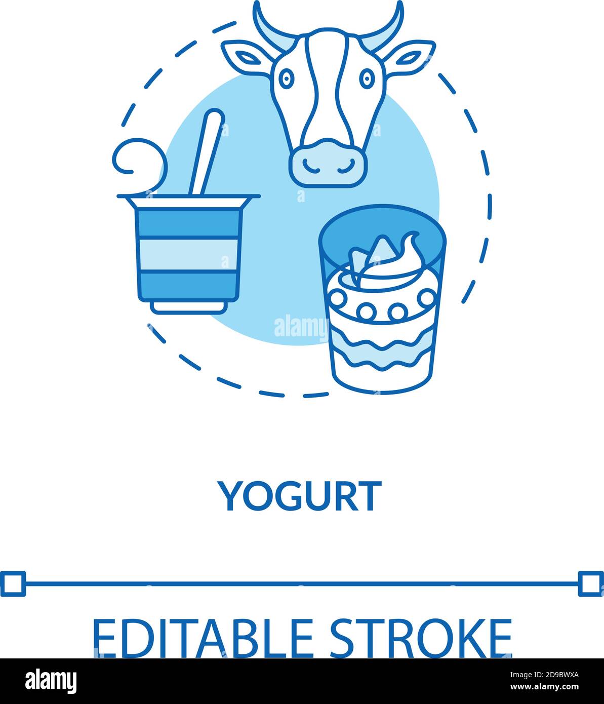 Yogurt turquoise concept icon Stock Vector Image & Art - Alamy