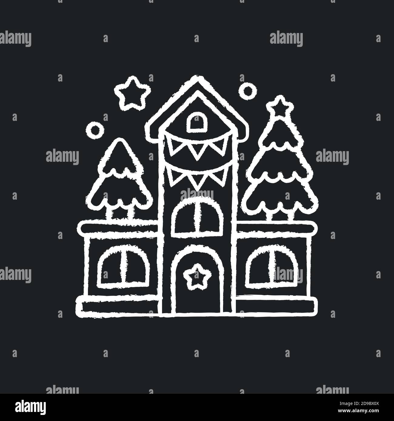 Decoration festive wreath on Black and White Stock Photos & Images - Alamy