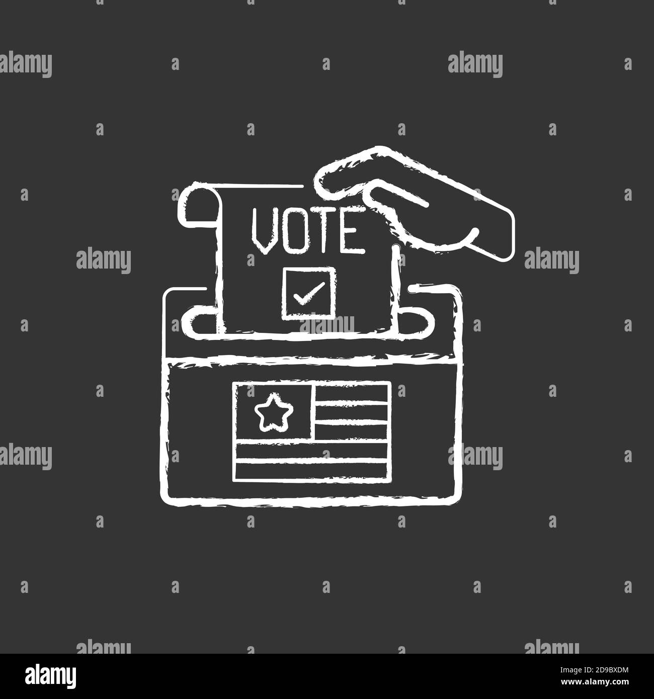 Black ballot box on white Stock Vector Images - Alamy