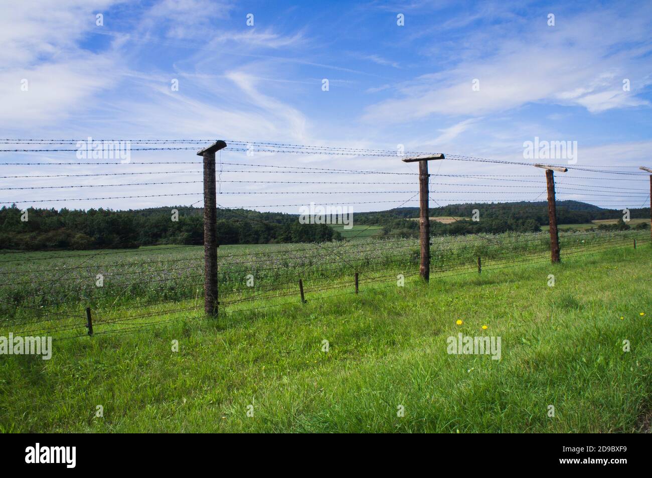 The Iron Curtain monument, presenting the single preserved section of ...