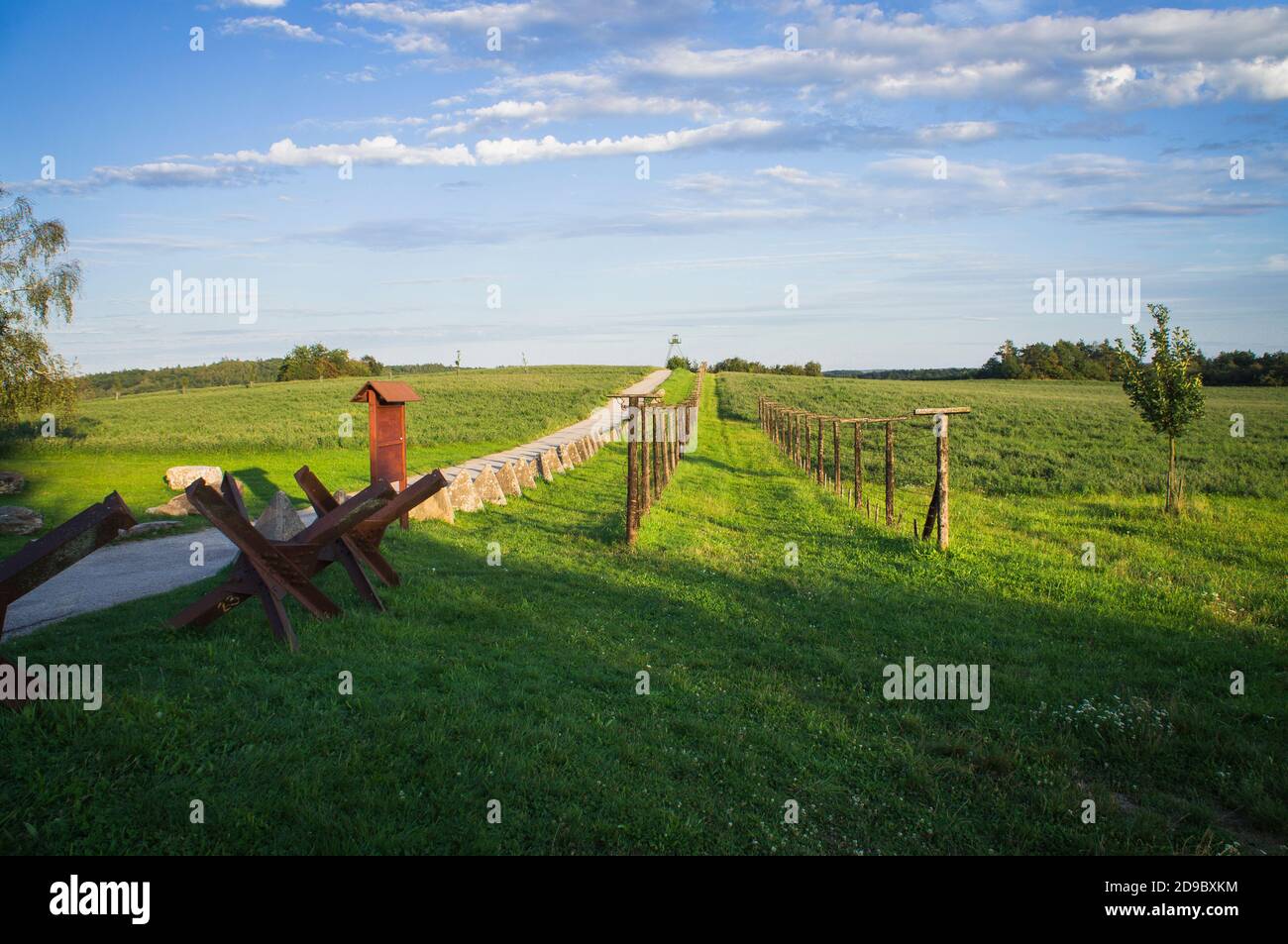 The Iron Curtain monument, presenting the single preserved section of ...