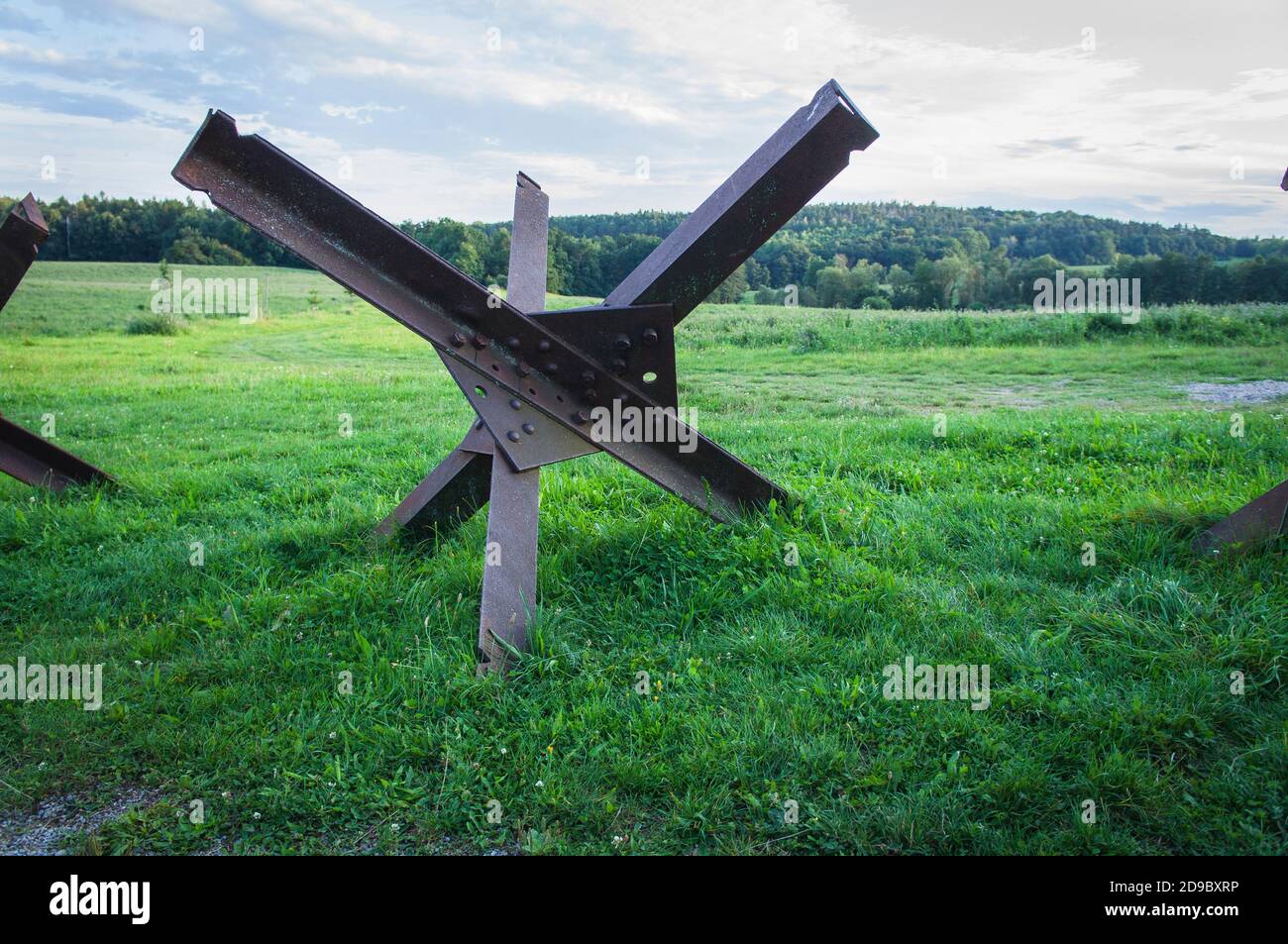 The Iron Curtain monument, presenting the single preserved section of ...