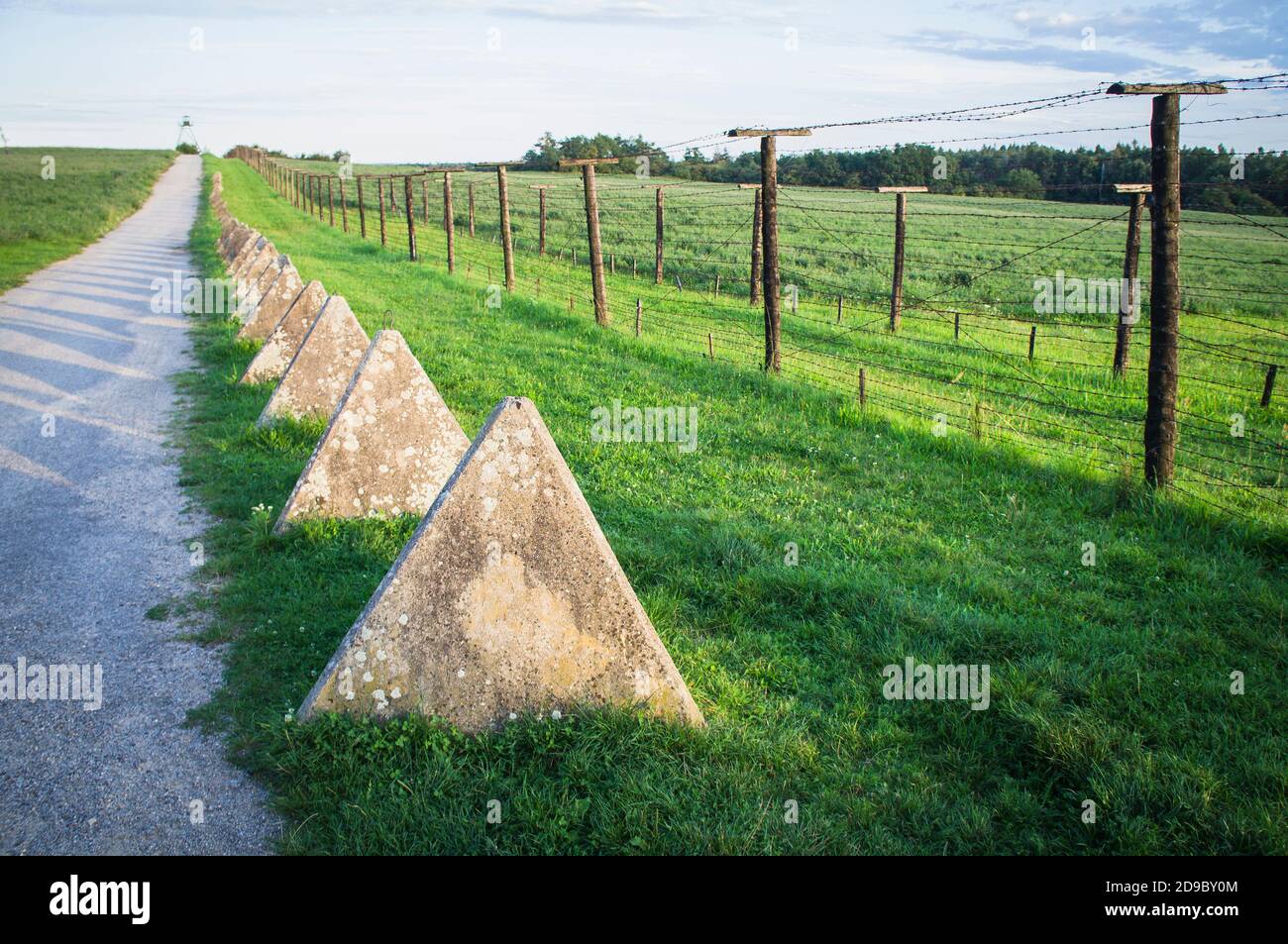 The Iron Curtain monument, presenting the single preserved section of ...