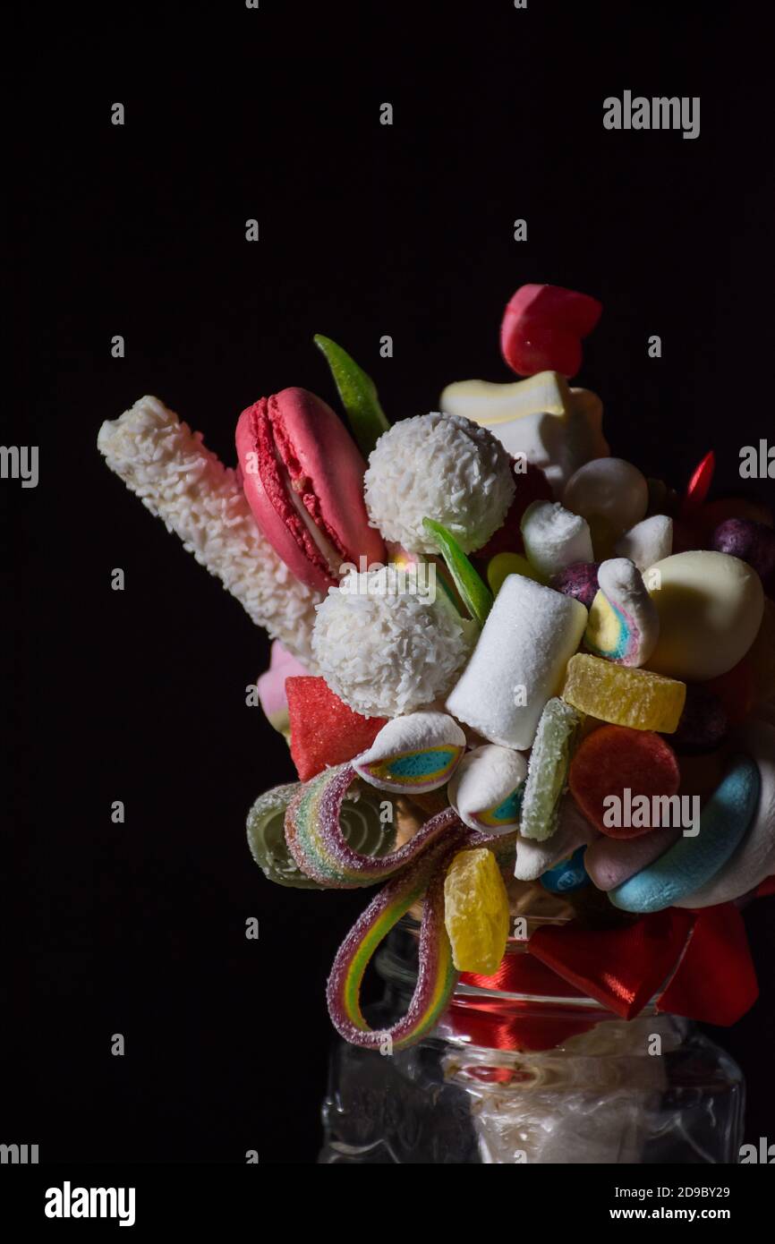 delicious bouquet of sweet candies Stock Photo - Alamy
