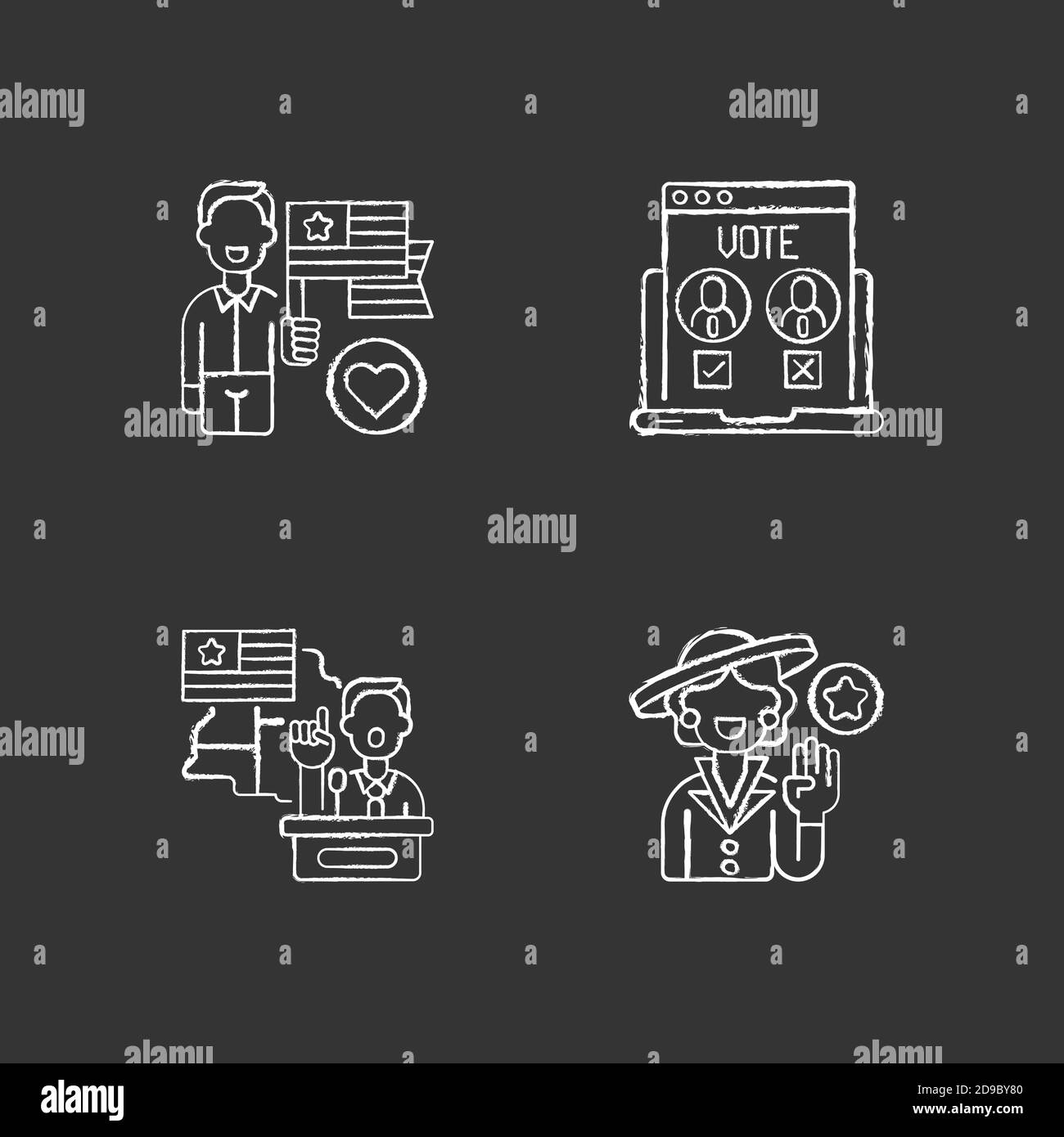 Patriotic logo set Black and White Stock Photos & Images - Alamy