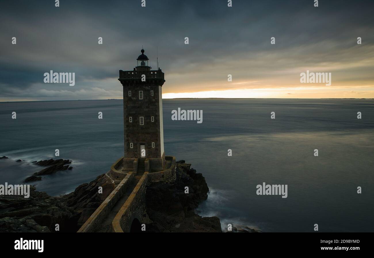 Kermorvan lighthouse, Brittany-France Stock Photo - Alamy