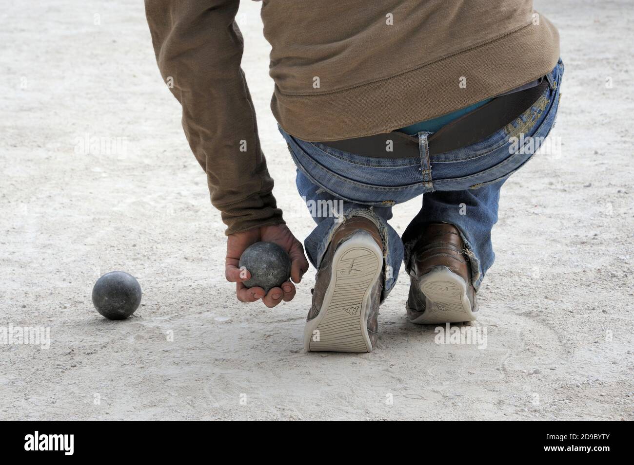 Playing jeu de boules in France, Europe Stock Photo - Alamy
