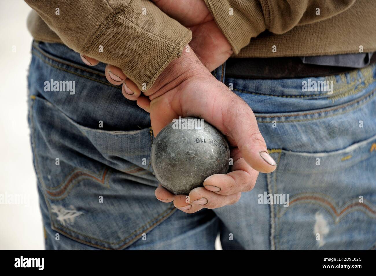 Playing jeu de boules in France, Europe Stock Photo - Alamy