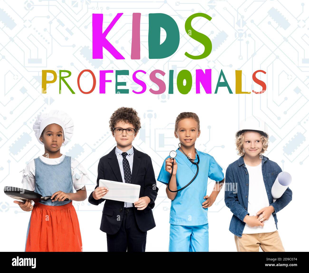 Kids in different professions Cut Out Stock Images & Pictures - Alamy