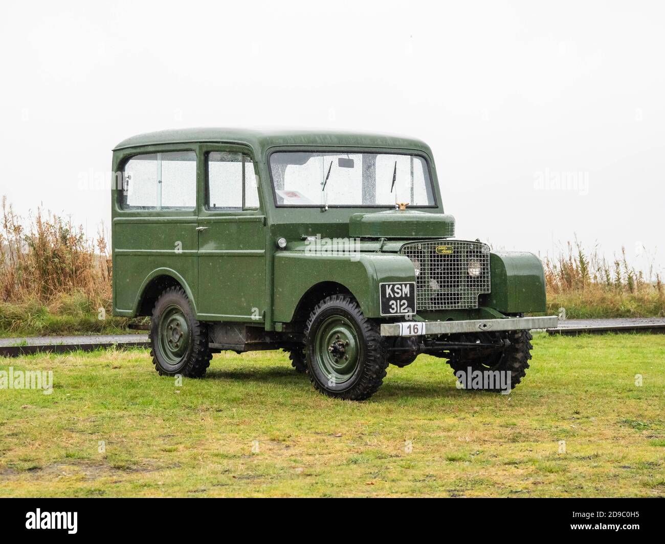 Classic Land Rover 80 with Tickford Station Wagon bodywork at a rally ...