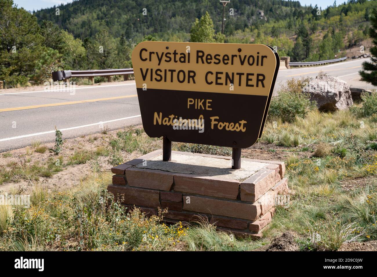 Colorado, USA - September 15, 2020: Sign for Crystal Reservoir Visitor ...