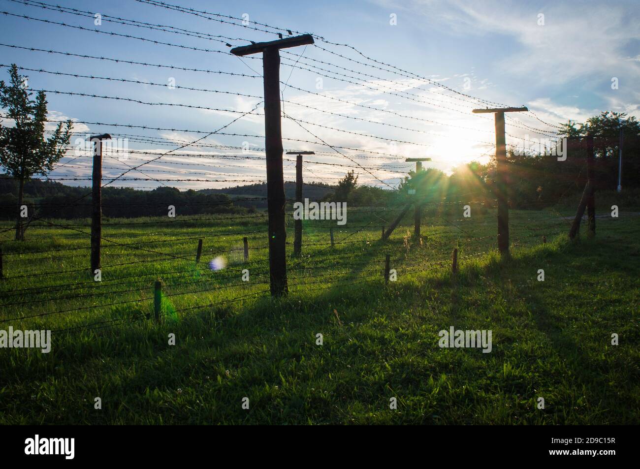 The Iron Curtain monument, presenting the single preserved section of ...