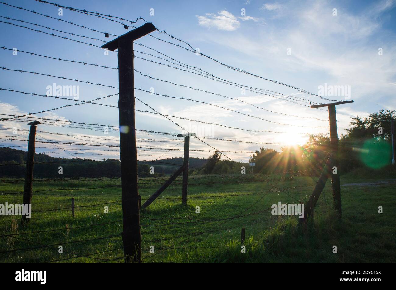 The Iron Curtain monument, presenting the single preserved section of ...