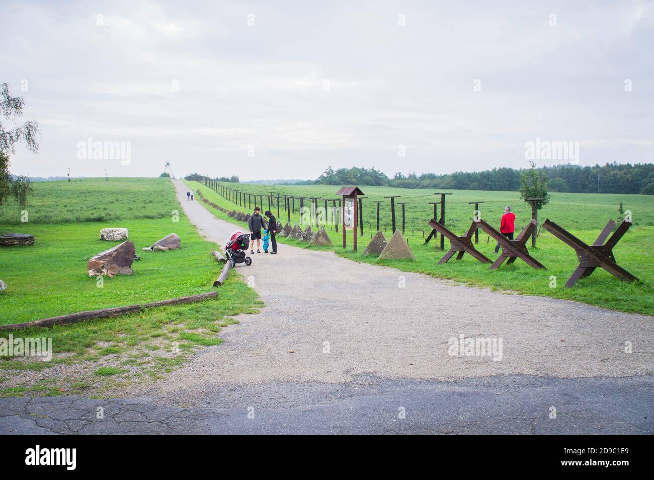 The Iron Curtain monument, presenting the single preserved section of ...