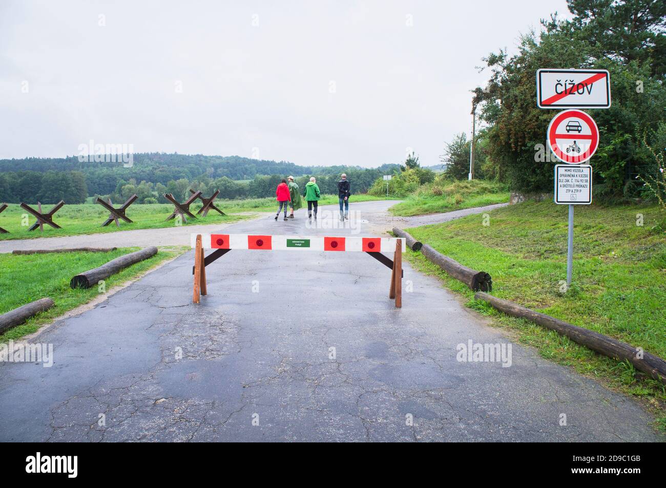 The Iron Curtain monument, presenting the single preserved section of ...