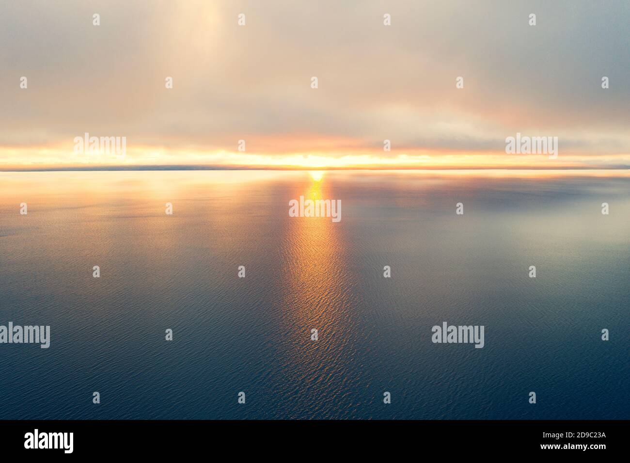 Beautiful sunset over sea aerial hi-res stock photography and images ...
