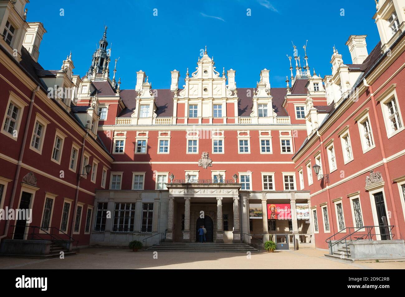 Muskau palace, Muskau Park, Upper Lusatia, Germany Stock Photo - Alamy