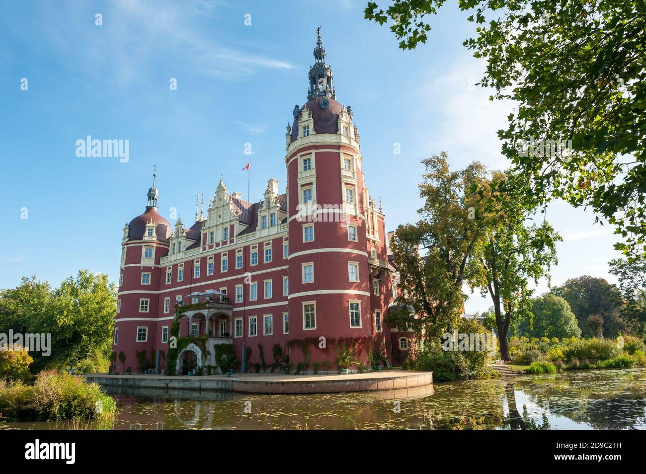Muskau palace, Muskau Park, Upper Lusatia, Germany Stock Photo - Alamy