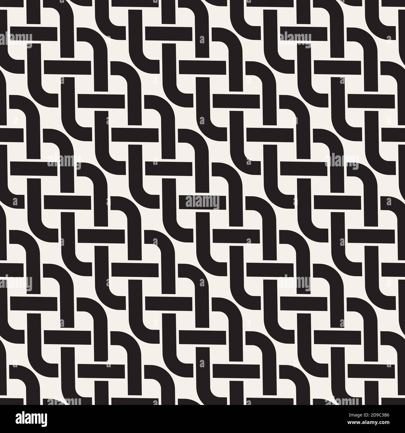 Vector seamless pattern. Decorative geometric interlaced lines design ... Vector seamless pattern. Decorative geometric interlaced lines design ...