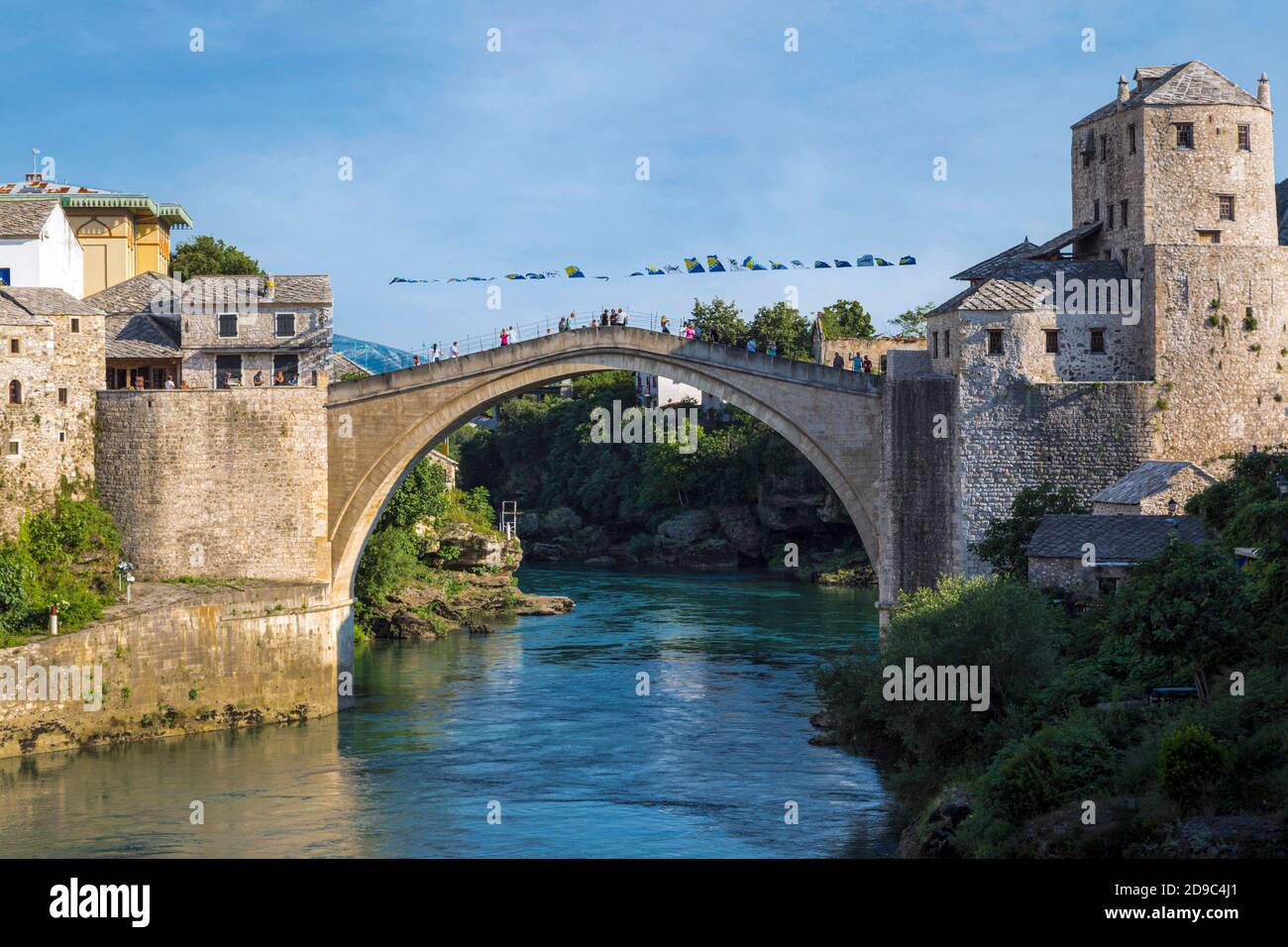 Mostar, Herzegovina-Neretva, Bosnia and Herzegovina. The single-arch ...