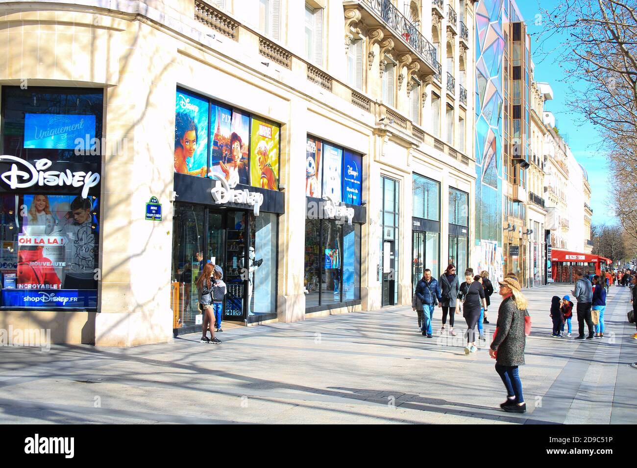 Paris, France. 15 March 2020.Disney store.Toy store of the famous ...