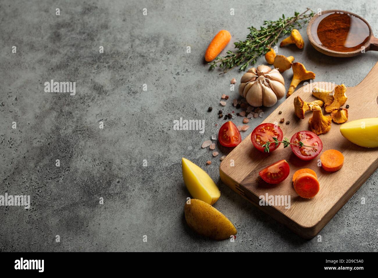 Food ingredients background Stock Photo - Alamy