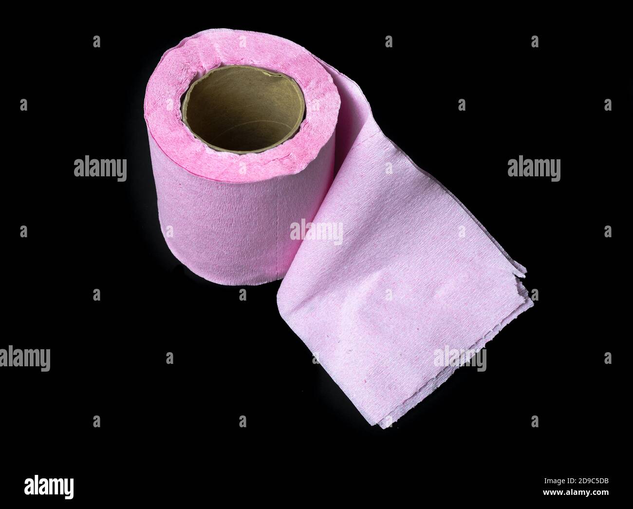 Unboxed used tissue rolls on isolated black background Stock Photo - Alamy