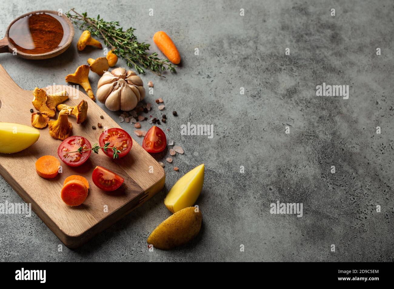 Food ingredients background Stock Photo - Alamy