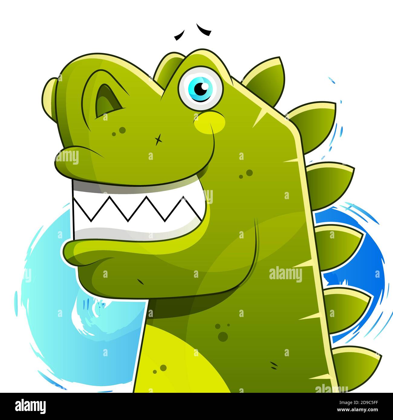 Happy Dinosaur With Good Morning And Happy Day Vector Illustration ...
